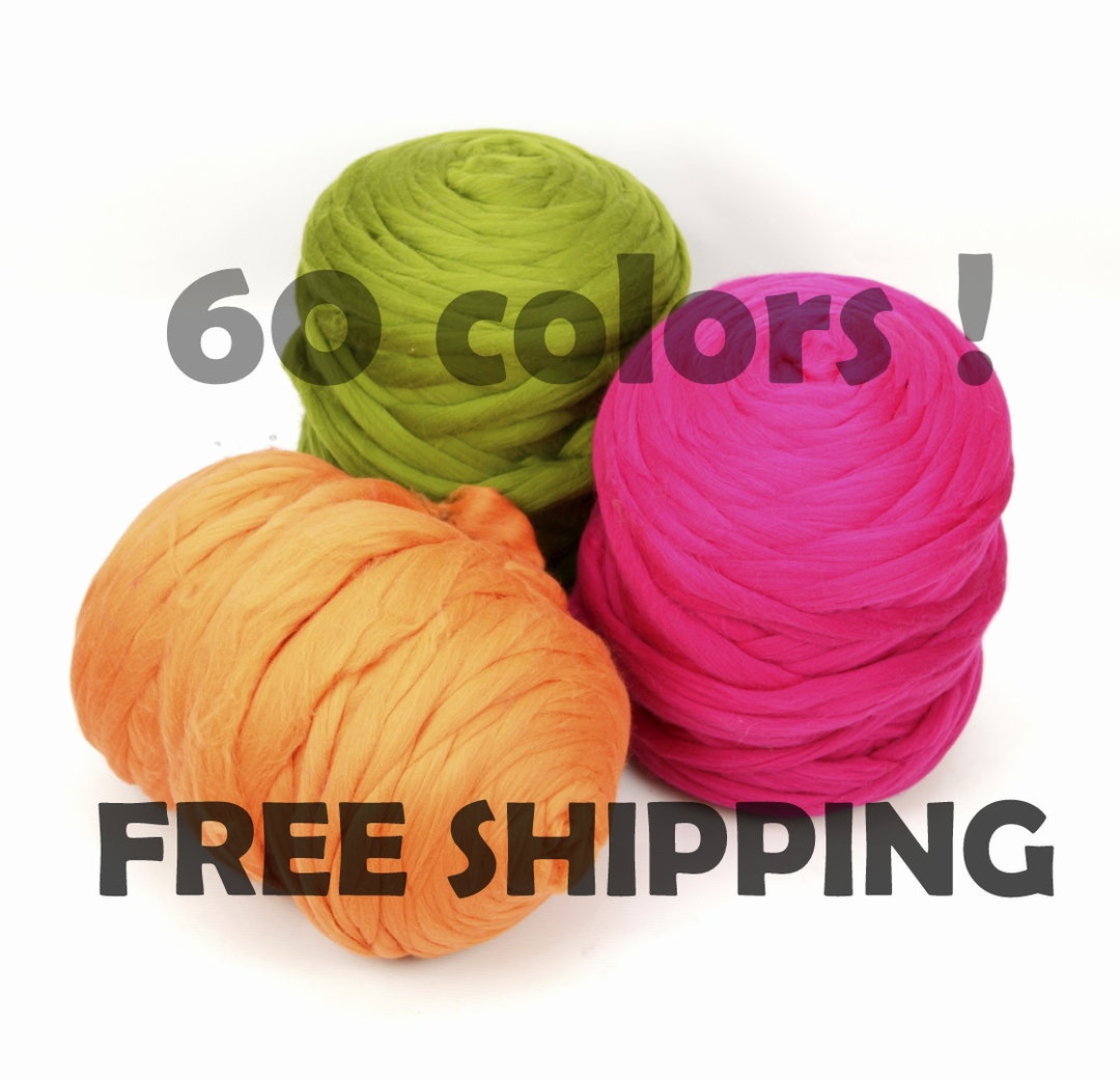 Chunky Merino Wool Yarn, Wool Tops, Pure Wool, Arm Knitting, Bulky Yarn ...