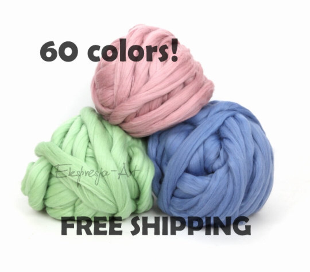 CHUNKY MERINO WOOL Wool Tops bulky Yarn Thick Wool Diy - Etsy