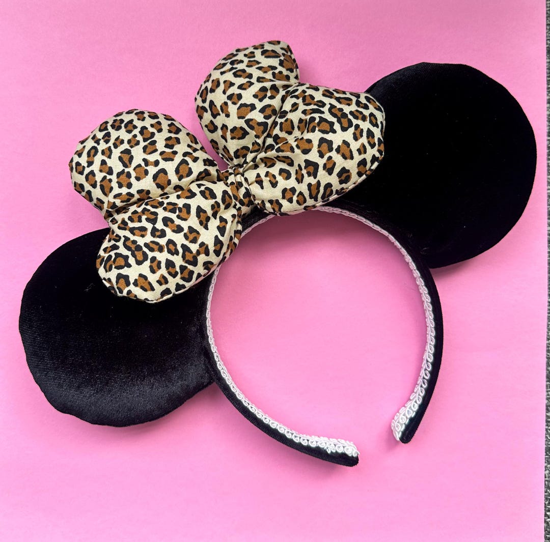 Cheetah Print Mouse Ears: Velvet Safari Animal Kingdom Ears - Etsy