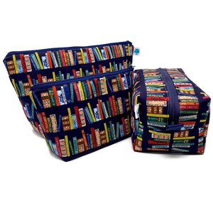 Classic Library Books - Boxy Bag - Toiletry Bag - Dopp Kit - Travel Bag ...