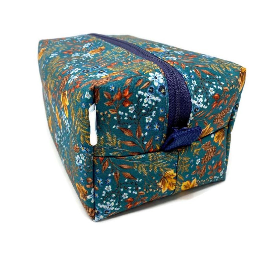 Fall Foliage Boxy Toiletry Bag: Vinyl Lined Travel Dopp Kit - Etsy