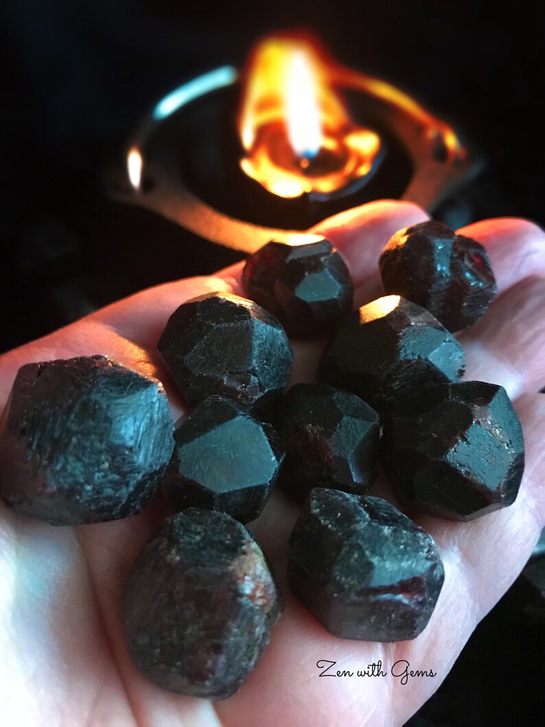 Garnet Rough Faceted Natural Rough Garnet Root Chakra Pagan - Etsy