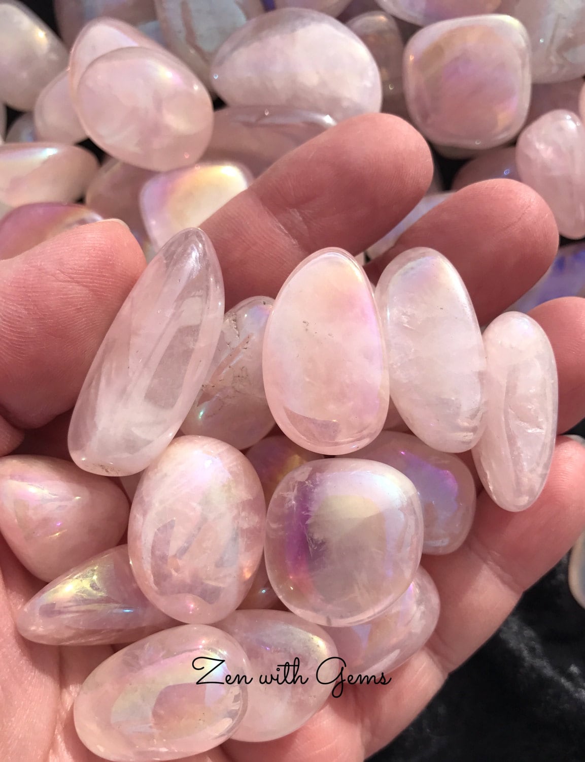 Angel Aura ROSE Quartz Crystal Grid Full Moon Charged - Etsy
