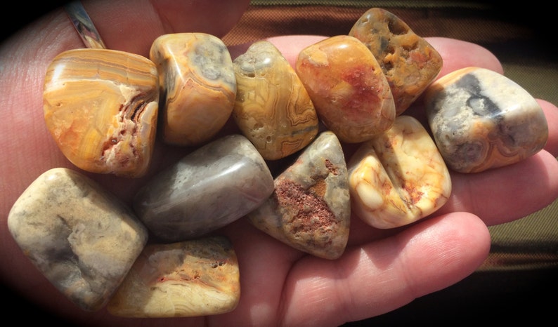 Crazy Lace Agate, Tumbled Crazy Lace Agate, Full Moon Charged, Pagan ...