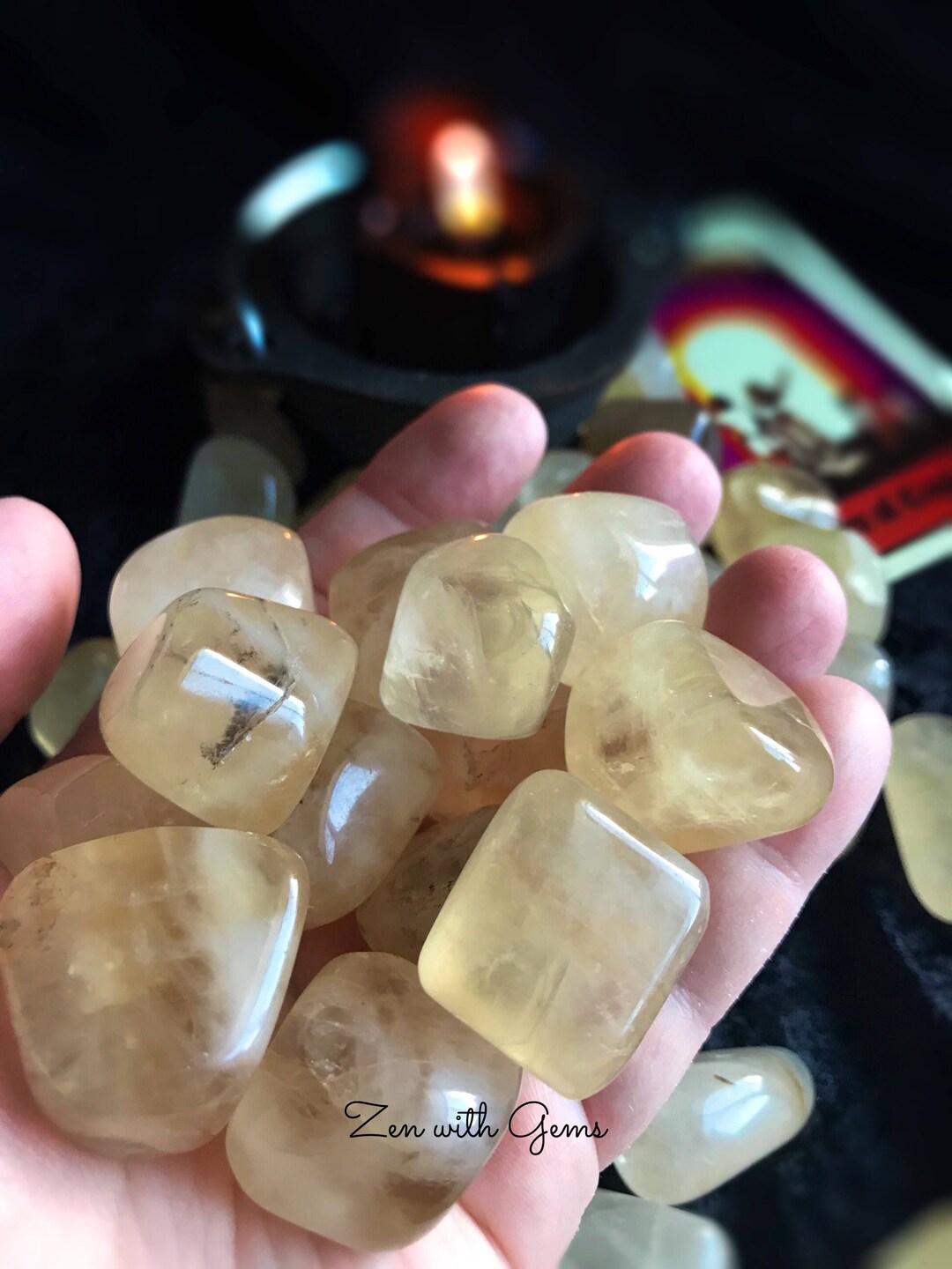 Tumbled Natural Citrine, Not Heat Treated Citrine, Crystal Grid, Chakra ...