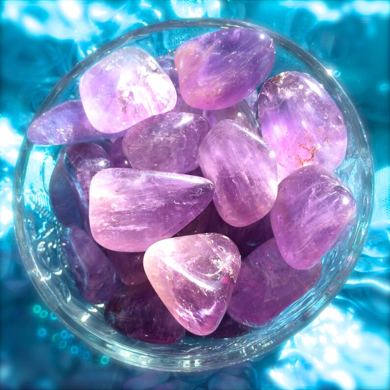 Amethyst, Tumbled Amethyst, Full Moon Charged, Crystal Grid, Chakra ...