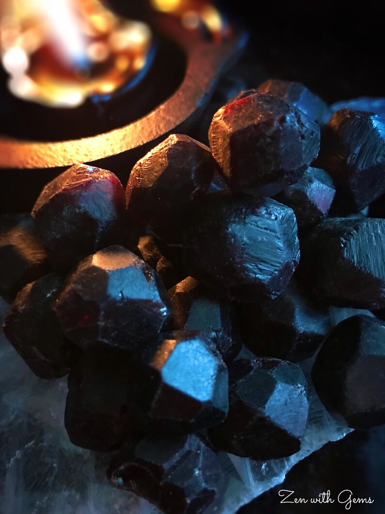 Garnet Rough Faceted Natural Rough Garnet Root Chakra Pagan - Etsy