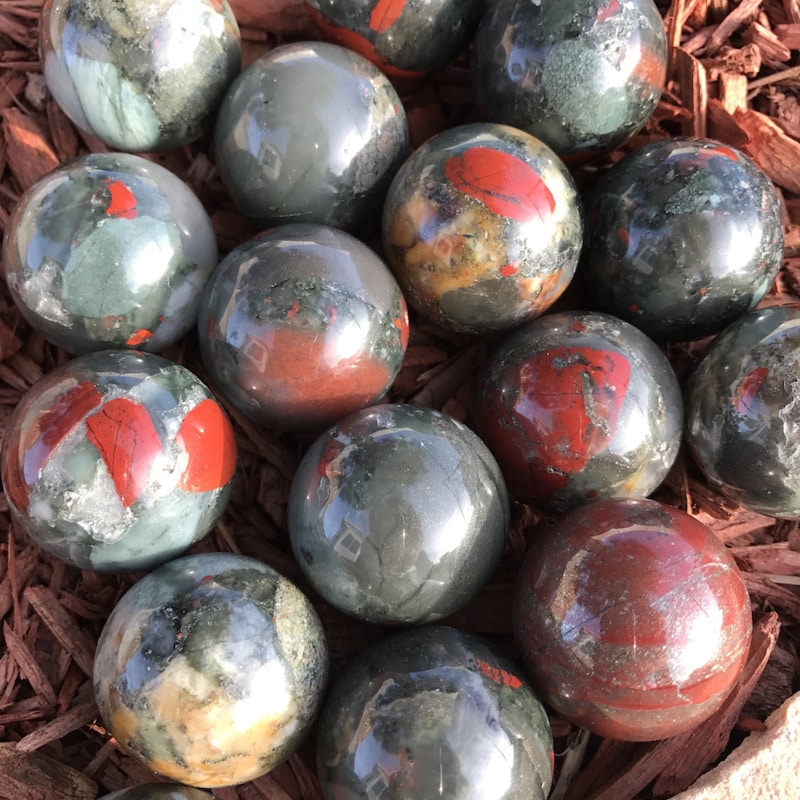 Bloodstone Sphere - Etsy