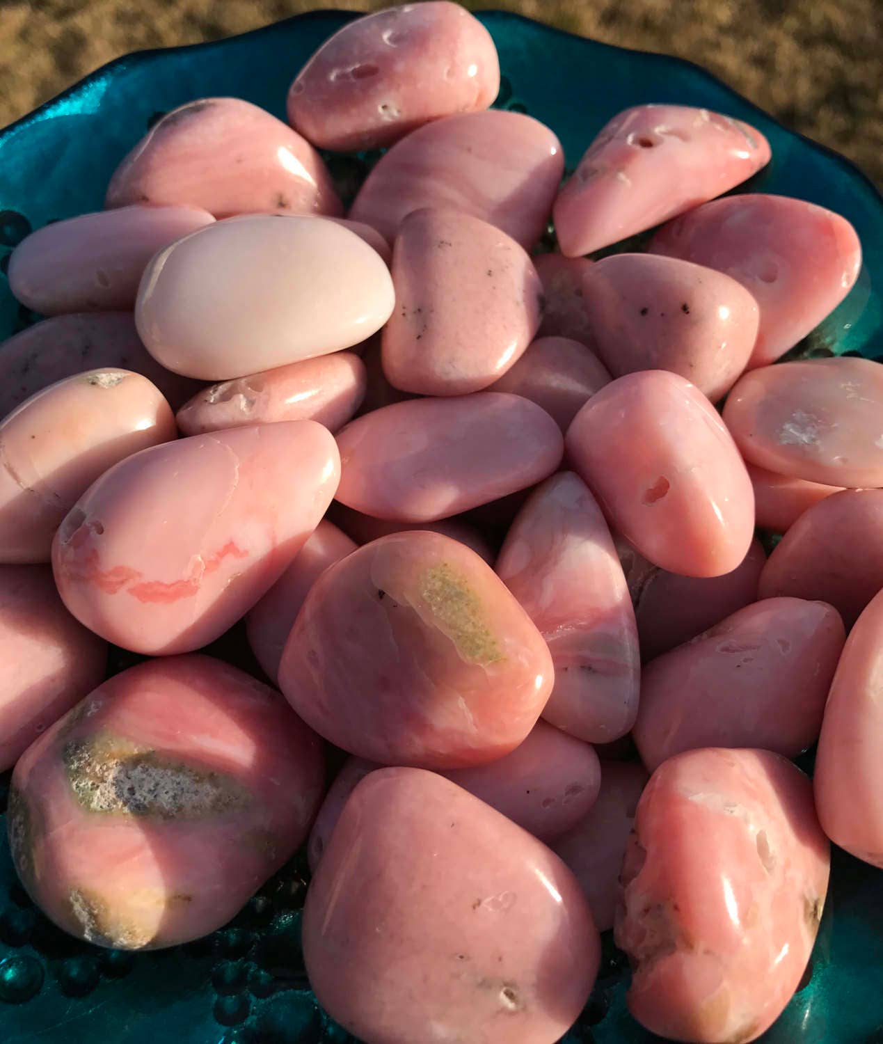 Andean Pink Opal Large Tumbled Pink Opal Peruvian Pink Opal | Etsy