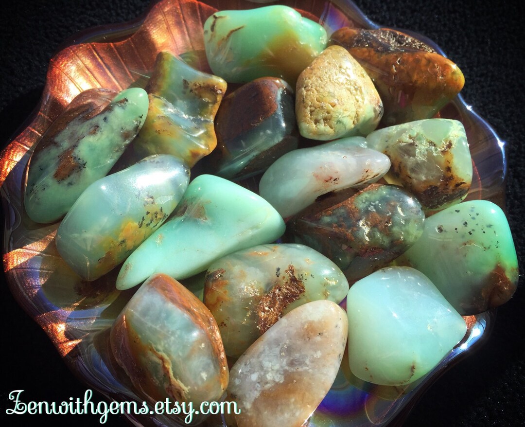 Tumbled Chrysoprase, Large, Full Moon Charged, Magic, Spells, Crystal ...