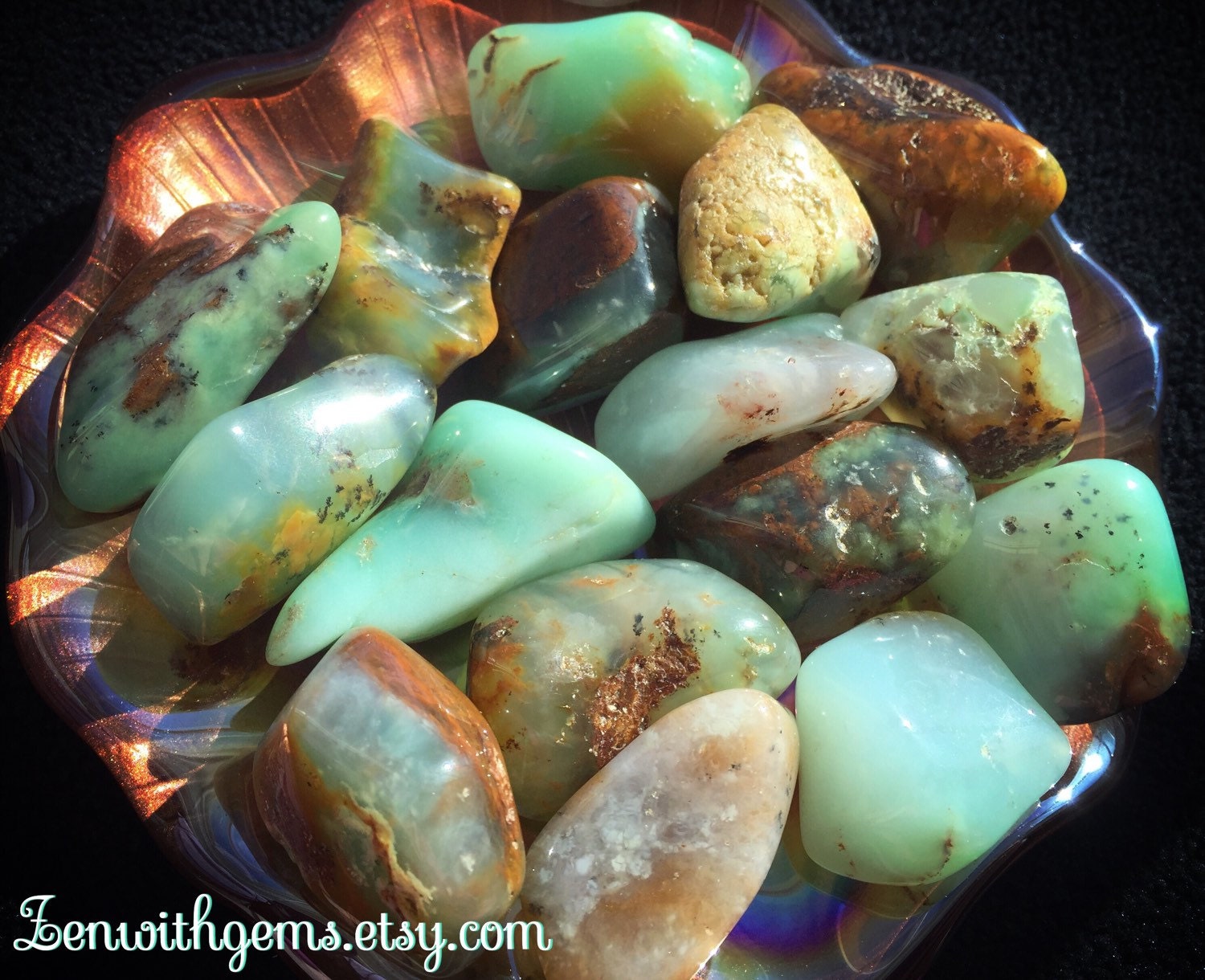 Tumbled Chrysoprase, Large, Full Moon Charged, Magic, Spells, Crystal ...