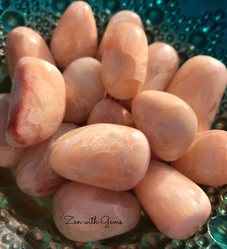 Tumbled Stilbite, Large Stilbite, Crystal Grid, Chakra, Reiki ...