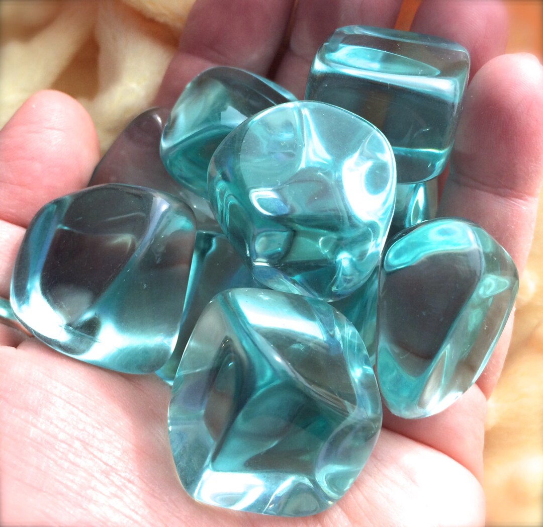 Aqua Obsidian Tumbled, Tumbled Aqua Obsidian, Chakra, Reiki, Sacred ...