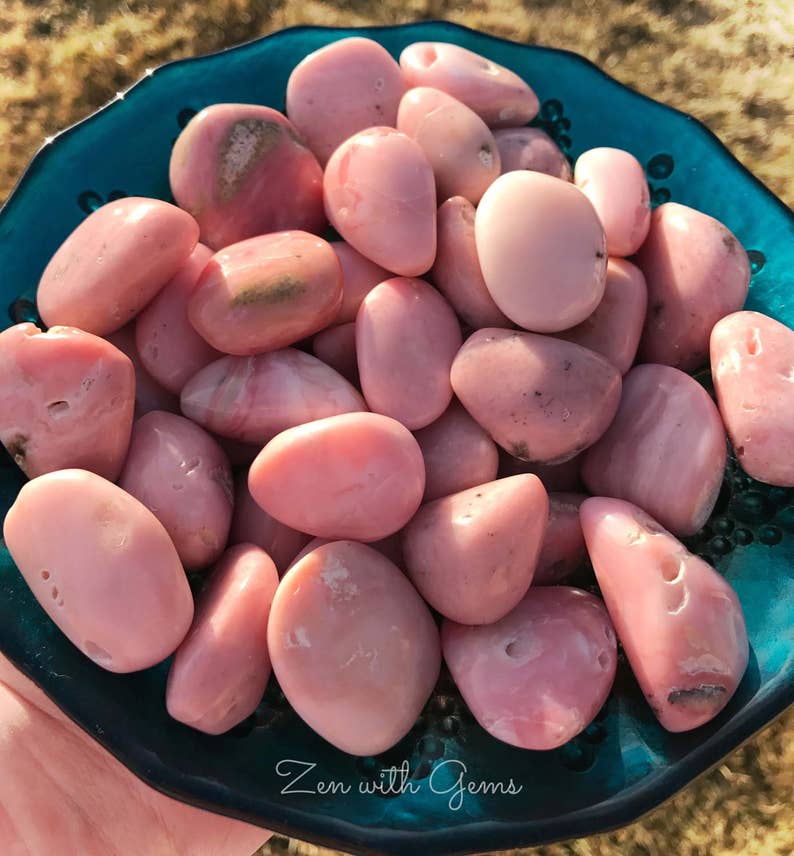 Andean Pink Opal Large Tumbled Pink Opal Peruvian Pink Opal - Etsy