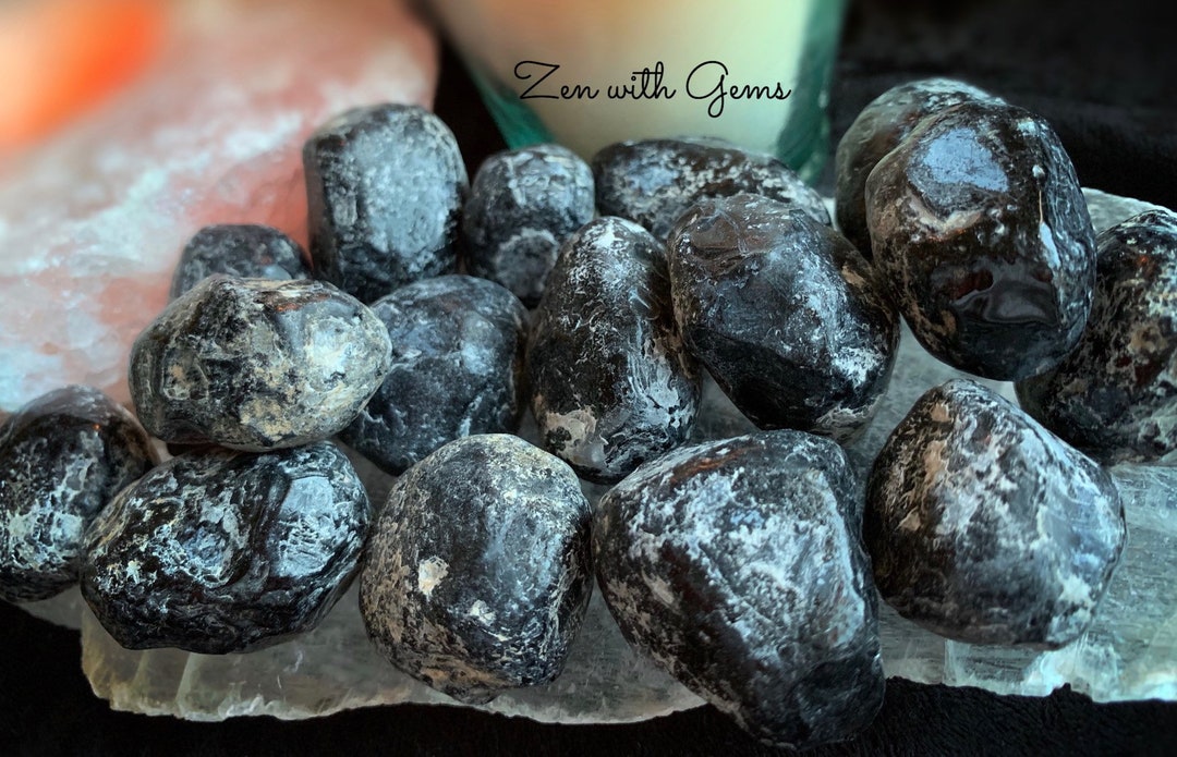 Apache Tear, Rough Tumbled Apache Tear, Obsidian, Crystal Grid, Chakra ...