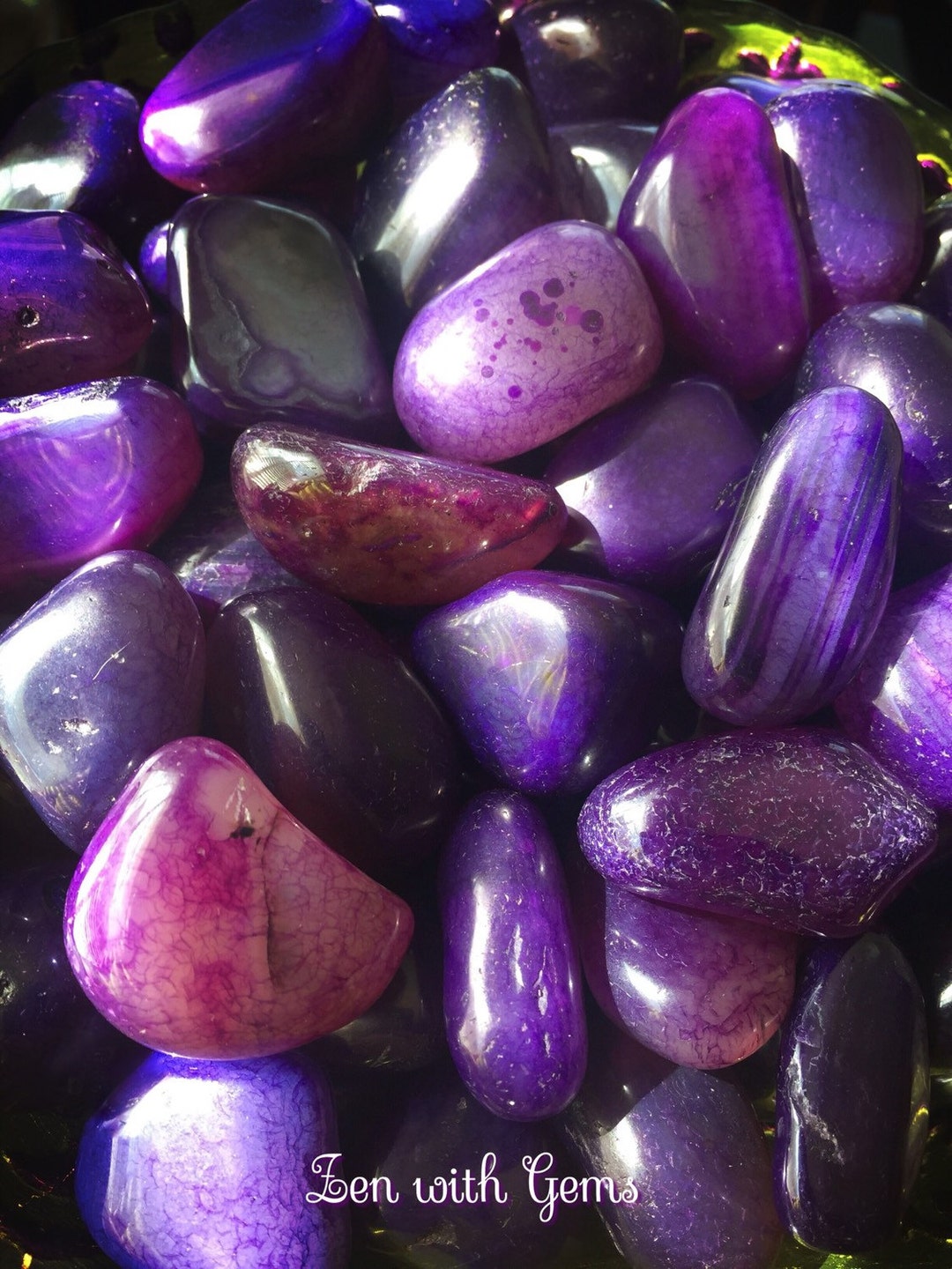 Violet Agate, Purple Agate, Plum, Full Moon Charged, Pagan Altar, Magic ...