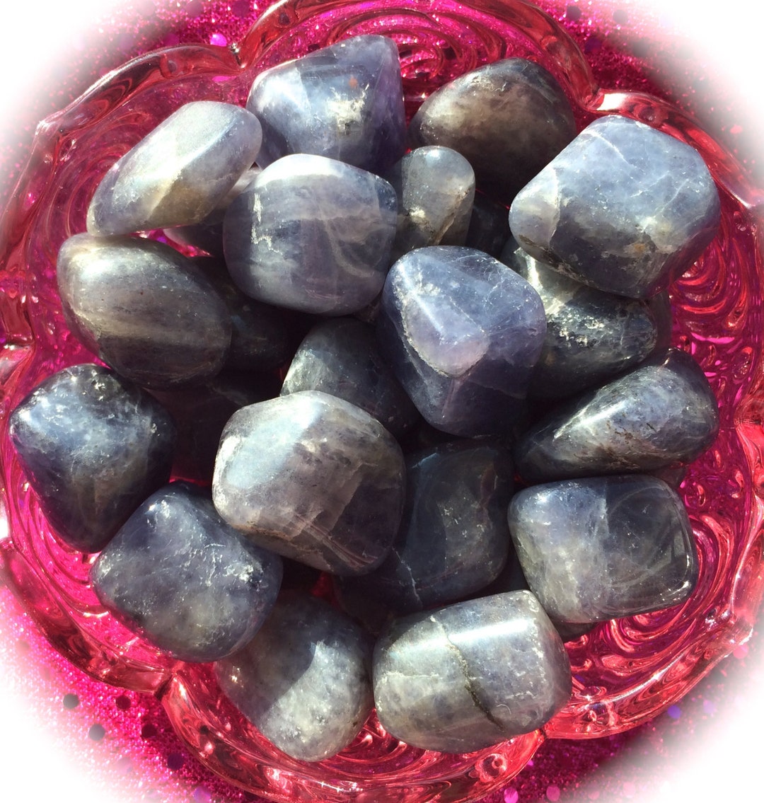 Tumbled Iolite, Third Eye Stone, 2 SIZES, Crystal Grid, Spells, Magic ...