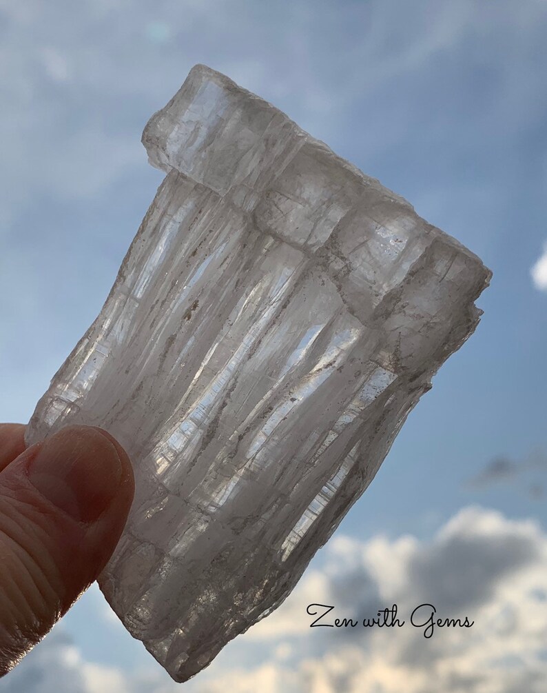 Selenite Slab Raw, Rough Selenite Slab, Crystal Grid, Chakra, Reiki ...