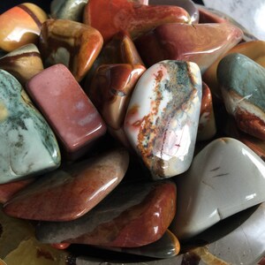 Tumbled Polychrome Jasper, Chakra, Reiki, Crystal Grid, Pagan Altar ...