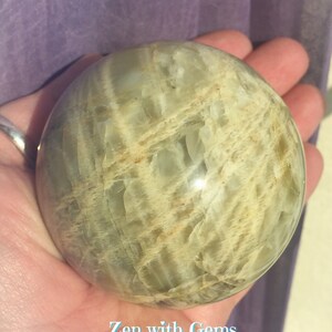 Moonstone Sphere, Large Moonstone Sphere, Full Moon, Pagan Altar ...