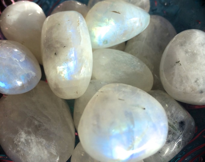 Rainbow Moonstone Gem Quality Tumbled Rainbow Moonstone | Etsy