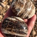 Brown Calcite Palm Stone, Large, Banded Calcite, Pagan Altar, Chakra ...