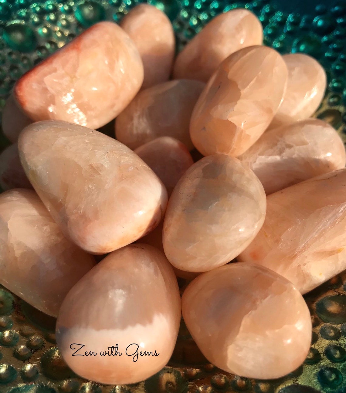 Tumbled Stilbite, Large Stilbite, Crystal Grid, Chakra, Reiki ...