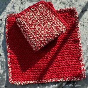 2 Dishcloths, Crochet Dish Rag, 100% Cotton, Washcloth, Towel, New Home ...