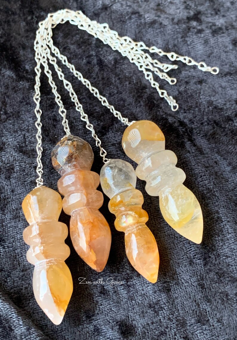 Yellow Hematoid Pendulum, Egyptian Pendulum, Dowsing Pendulum, Amulet ...