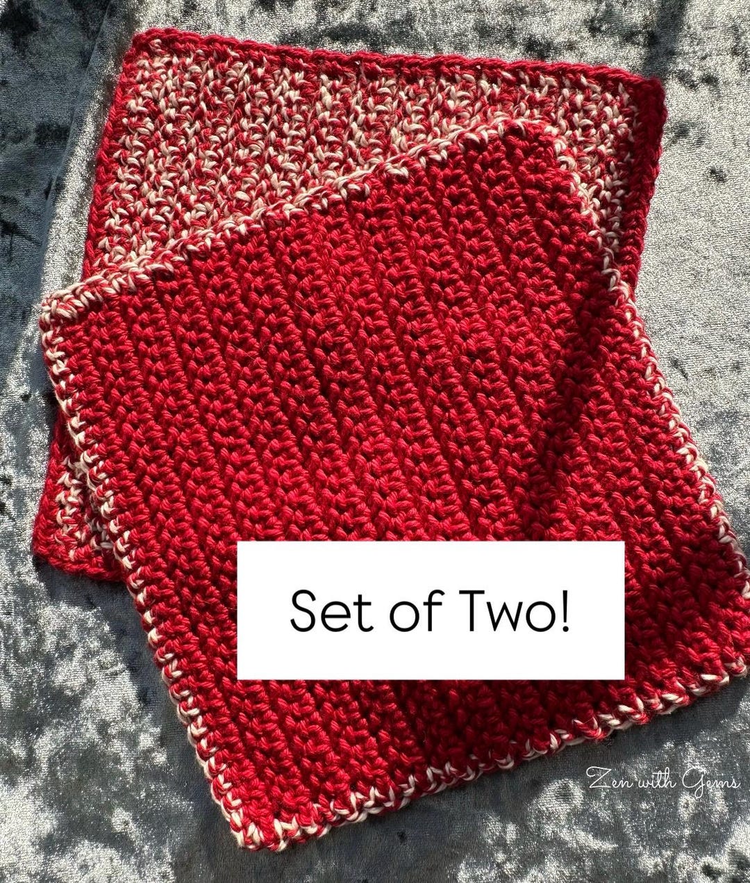 2 Dishcloths, Crochet Dish Rag, 100% Cotton, Washcloth, Towel, New Home ...