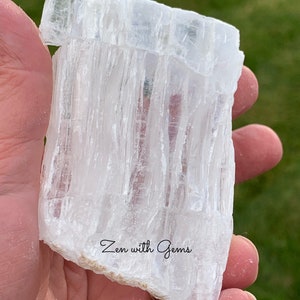 Selenite Slab Raw, Rough Selenite Slab, Crystal Grid, Chakra, Reiki ...