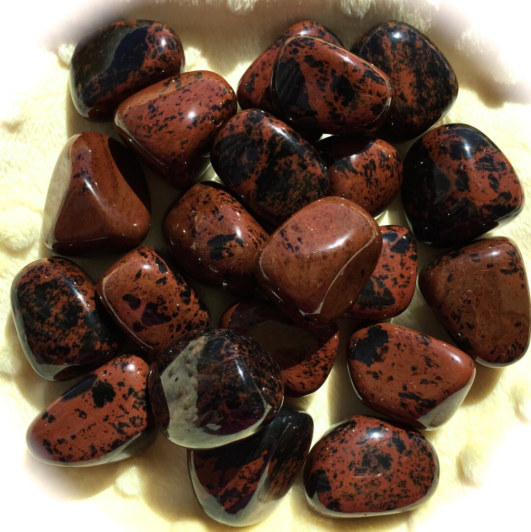 Tumbled Mahogany Obsidian, Full Moon Charged, Chakra, Reiki, Meditation ...