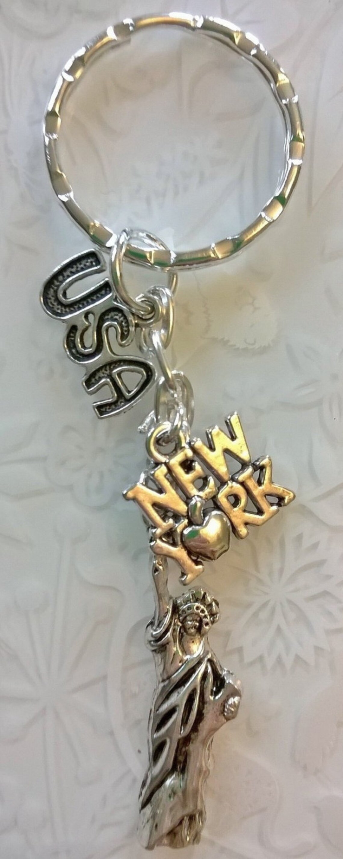 New York Keyringstatue of Libertycity Keyringsparis Keyring - Etsy