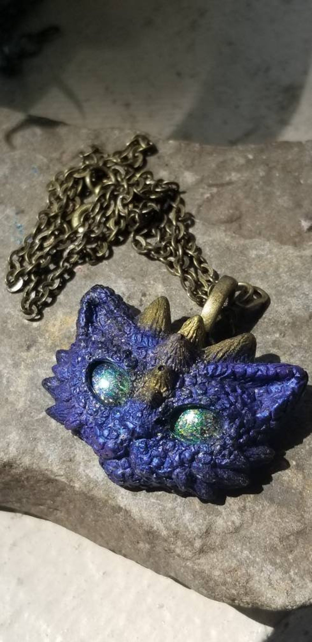 Purple Dragon Kitty Orgonite® With Starry Eyes - Etsy