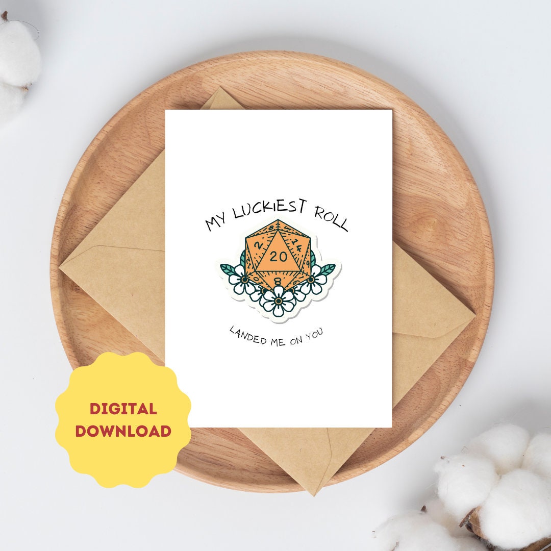 Dnd Anniversary Card DIGITAL DOWNLOAD Printable Card for - Etsy UK