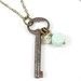 Key Necklace, Vintage Key Necklace, Small Key Necklace, Antique Key ...