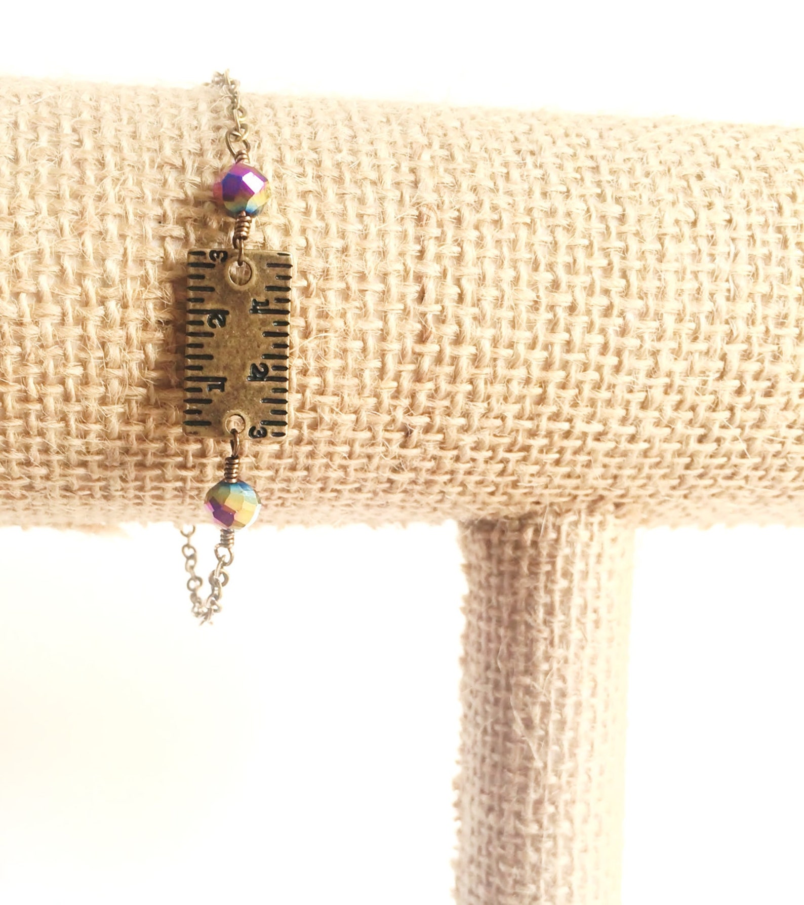 Ruler Bracelet Teacher Bracelet Brass Charm Bracelet Thank - Etsy