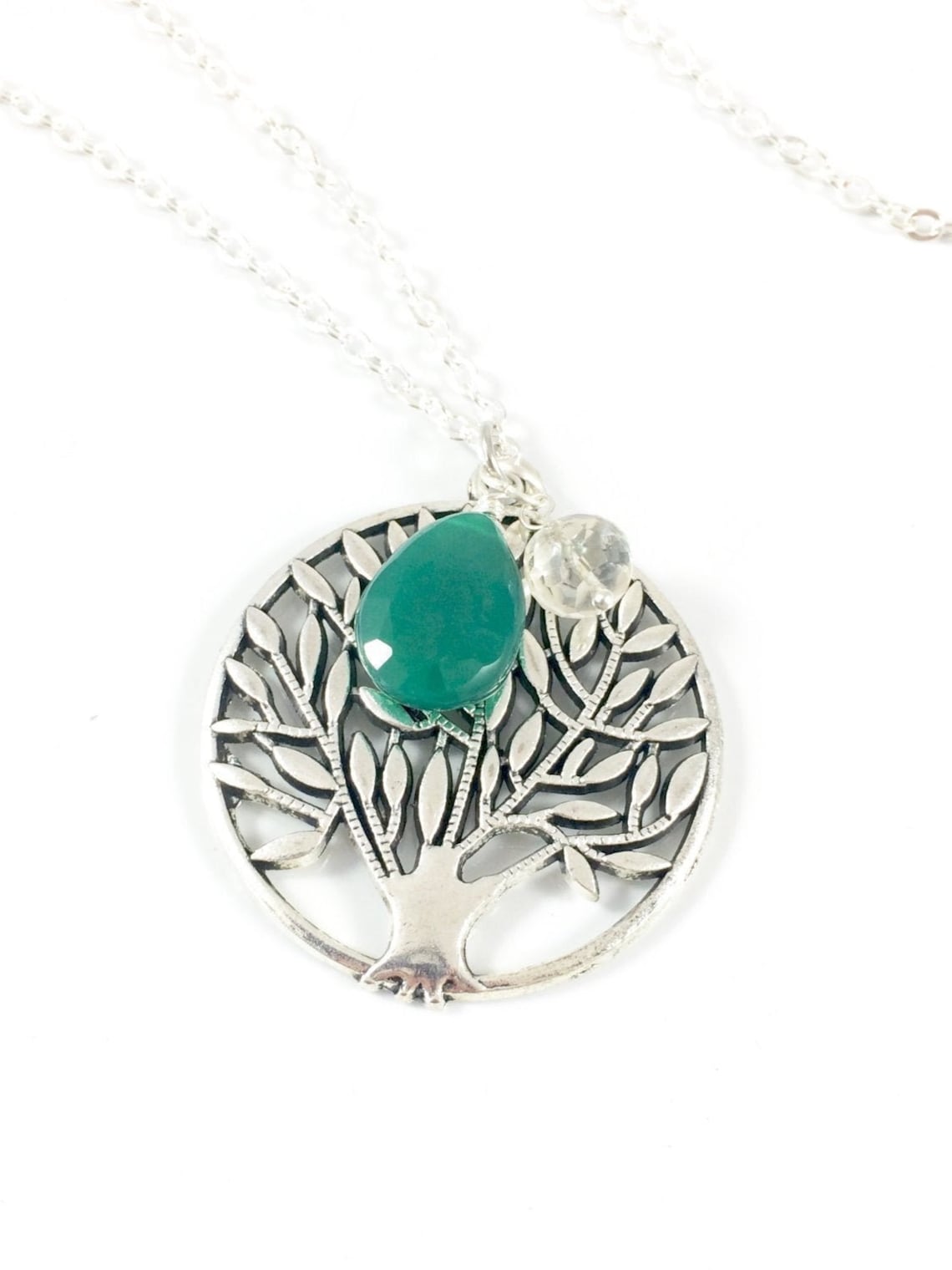 Tree of Life Necklace Silver Tree Necklace Tree Statement - Etsy