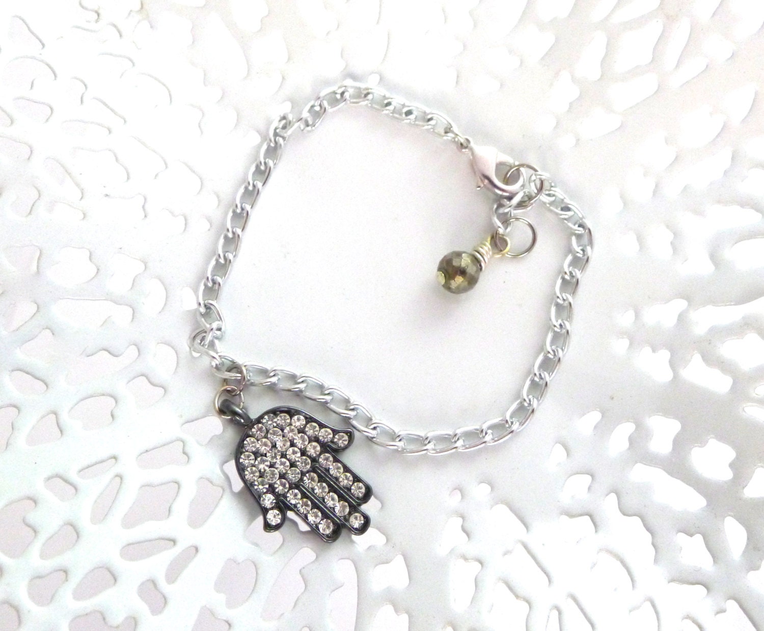 Hamsa Bracelet Hamsa Charm Bracelet Hamsa Hand Bracelet | Etsy