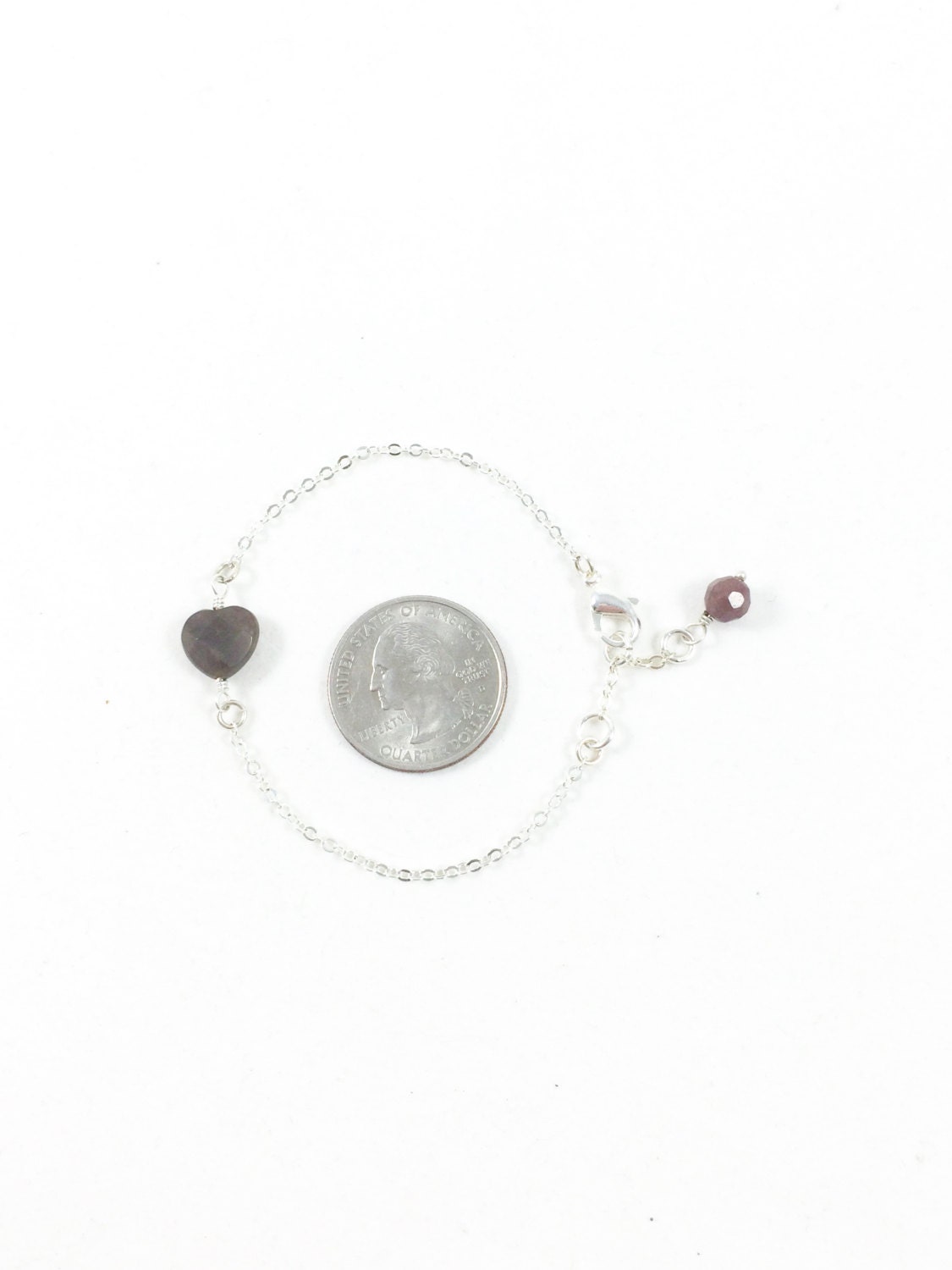 Small Heart Bracelet Chain Heart Bracelet Silver Heart - Etsy
