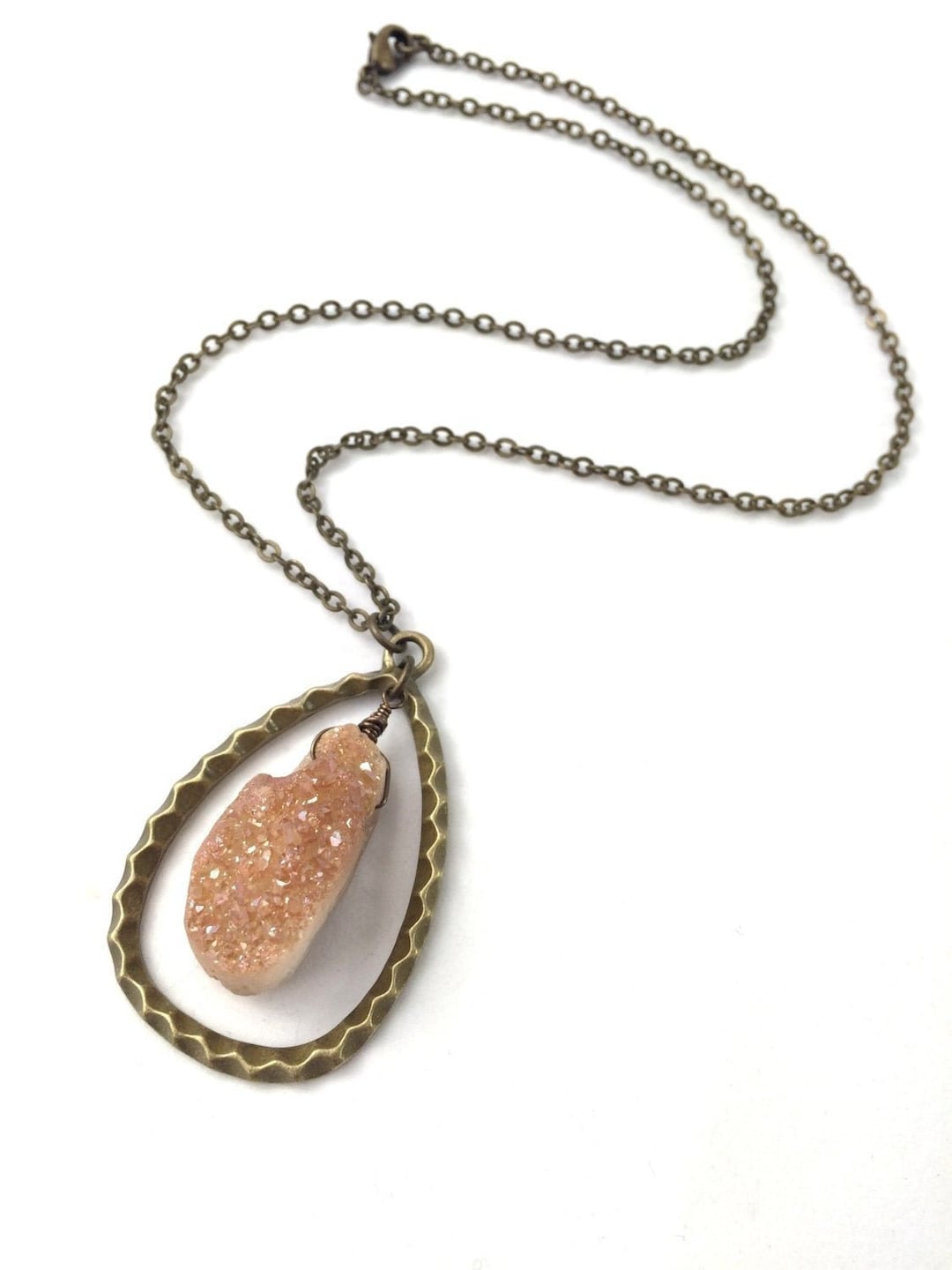 Druzy Crystal Necklace, Druzy Stone Necklace, Crystal Druzy Necklaces ...
