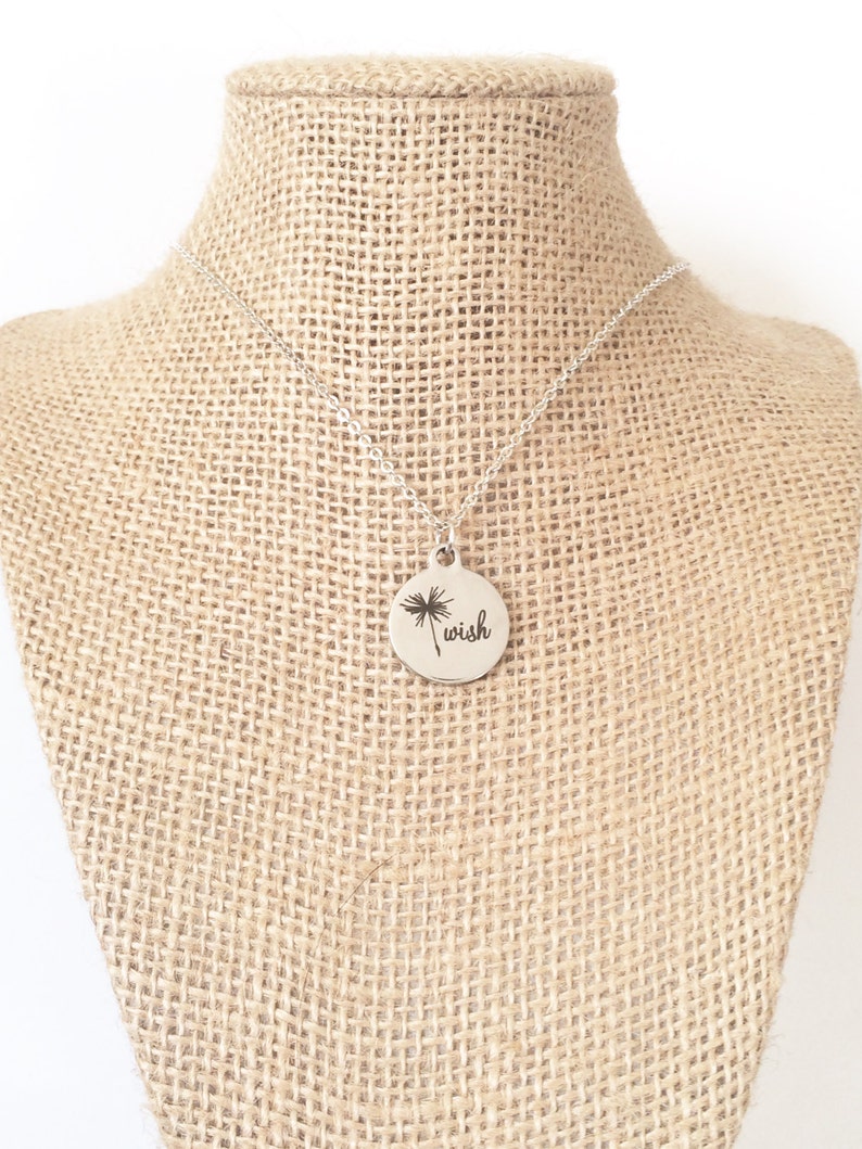 Wish Necklace Dandelion Necklace Birthday Wishes Necklace - Etsy