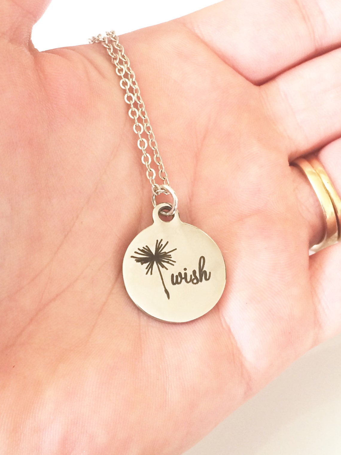 Wish Necklace Dandelion Necklace Birthday Wishes Necklace - Etsy
