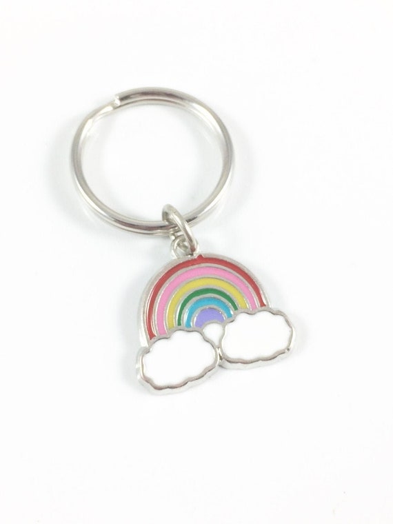 Rainbow Keychain Rainbow Key Chain Cute Keychain | Etsy