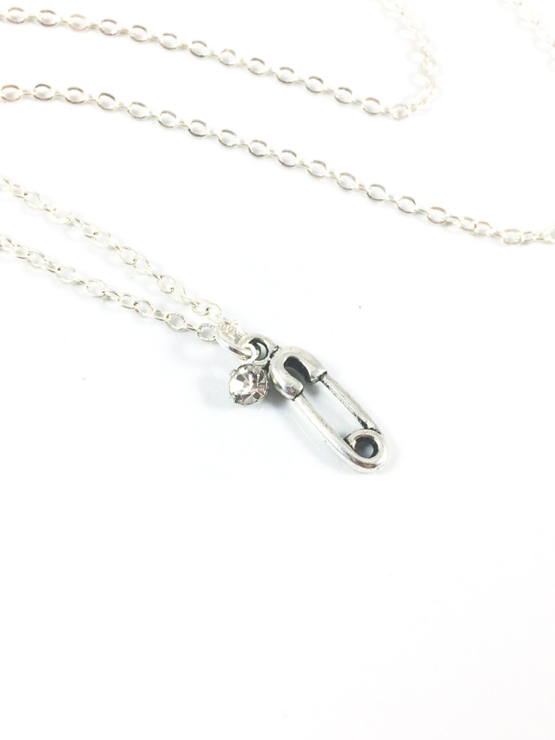 Safety Necklace Protection Necklace Silver Pin Necklaces for - Etsy