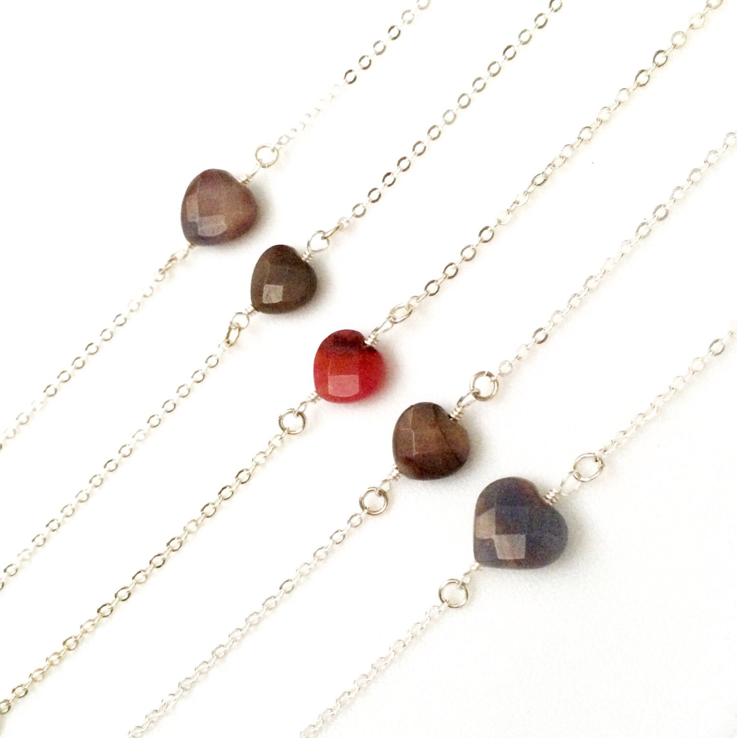 Small Heart Bracelet Chain Heart Bracelet Silver Heart - Etsy