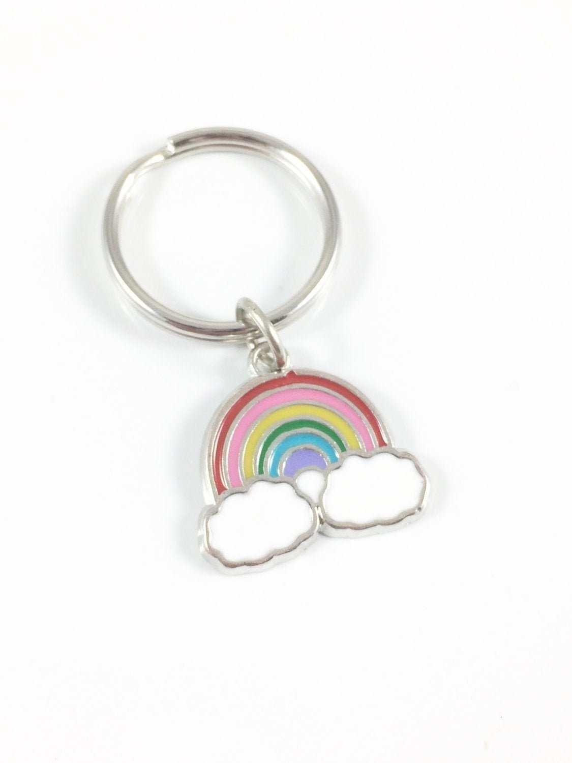 Rainbow Keychain Rainbow Key Chain Cute Key Ring Rainbow - Etsy