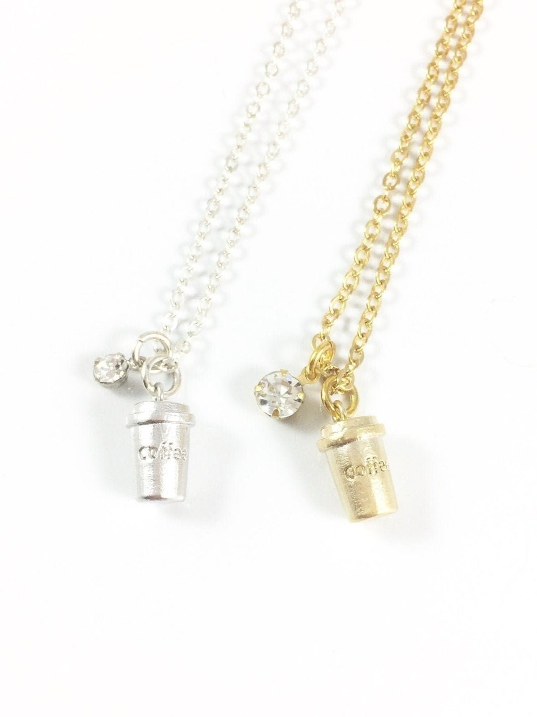 Coffee Necklace, Coffee Mug Necklace, Coffee Cup Jewelry, Novelty ...
