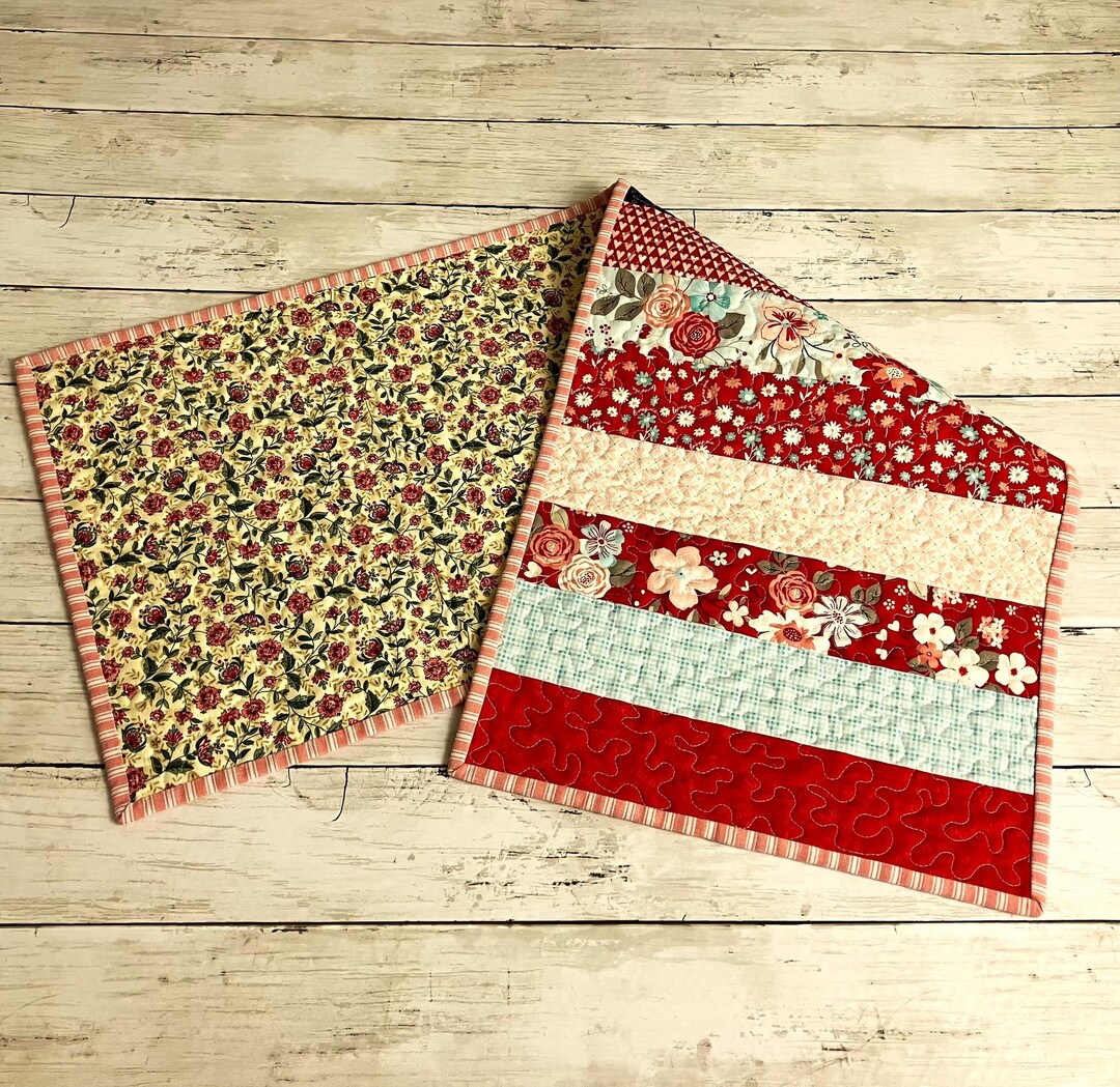 Valentine's Day Table Runner, Floral Table Centerpiece, Kitchen Table ...