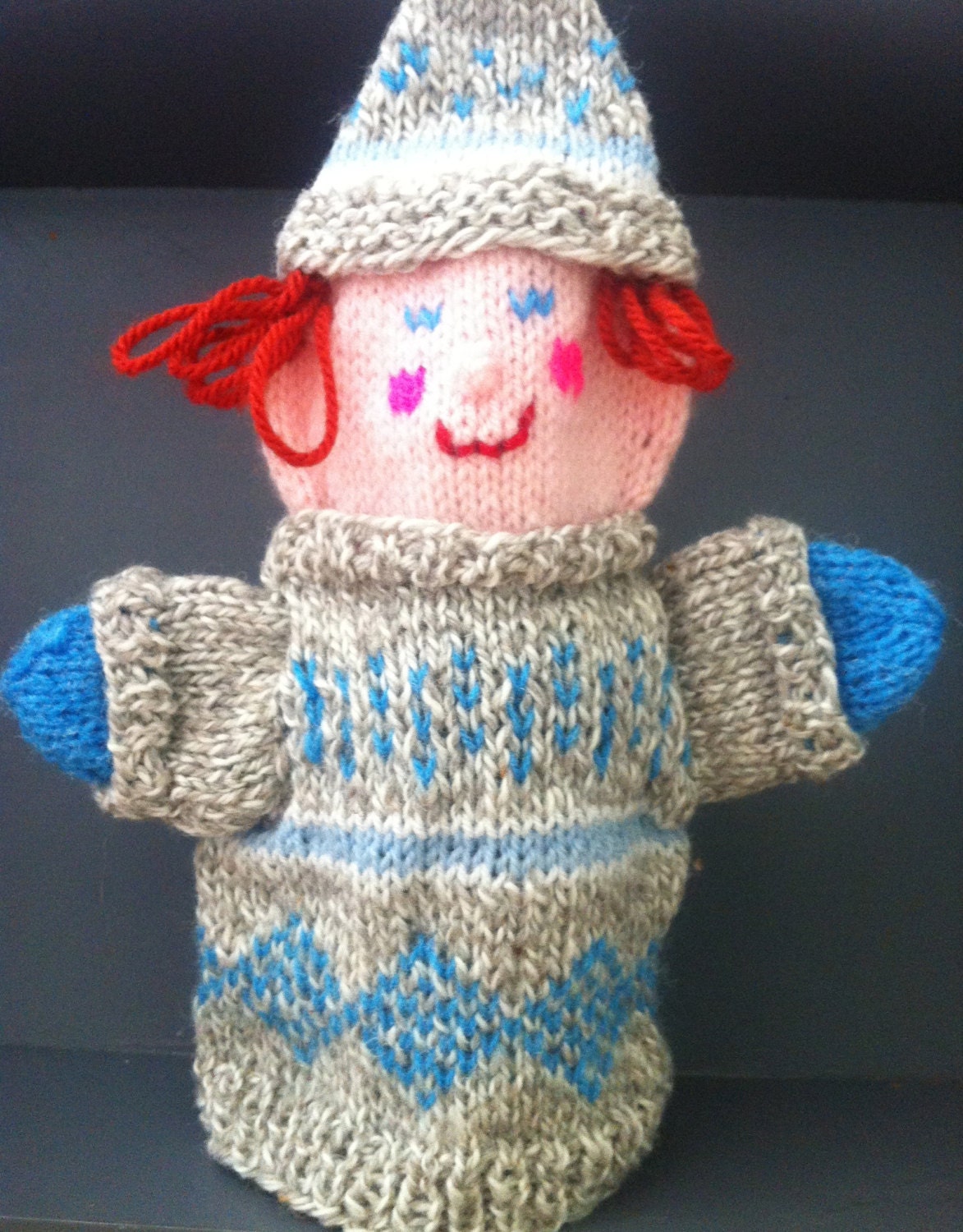 Handpop persoonlijke handpop handpop jongen met muts - Etsy Nederland